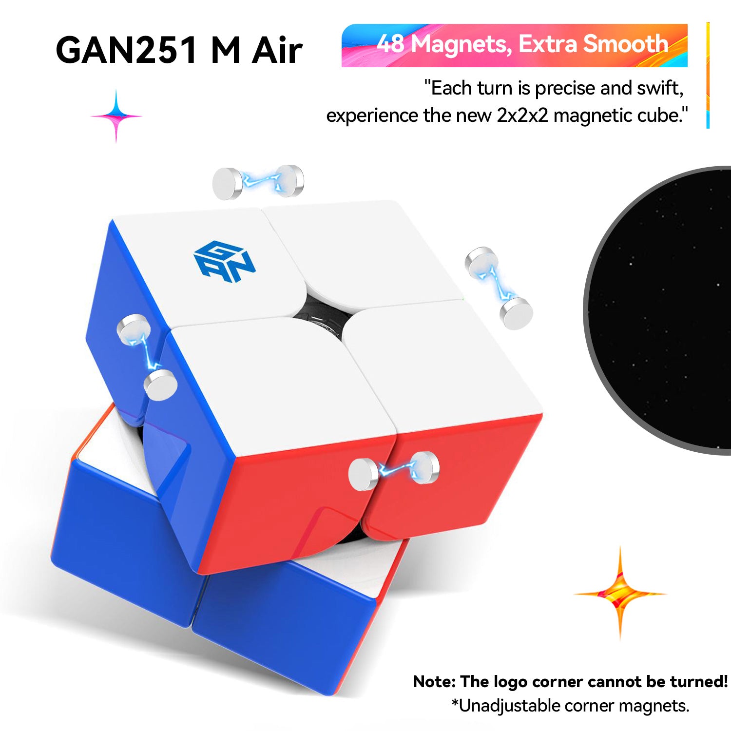GAN251 M 2x2 Magnetic Cube for Superior Control | GANCUBE Official Website